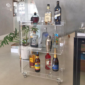 Carrinho Bar/Chá Acrílico Luize