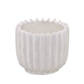 Cachepot Decorativo De Cerâmica Branco 15x15x13,5cm